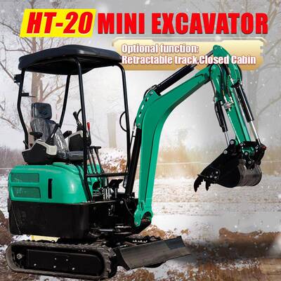 HT20履带挖掘机现货出口欧美多功能迷你小挖机Excavators2ton