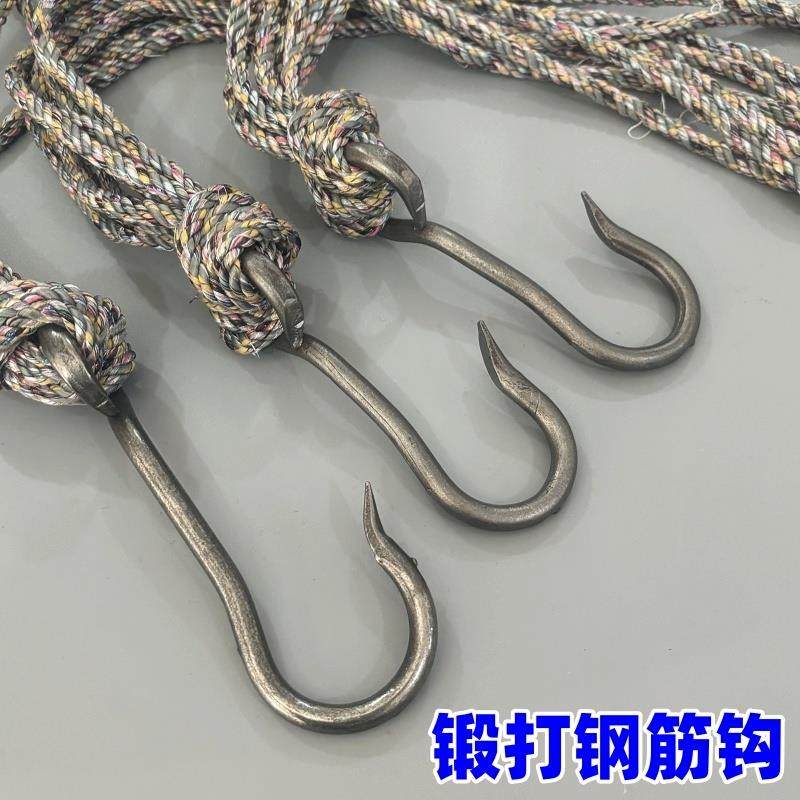 大号挑水扁担钩子钢铁钩挂钩S钩吊钩起重钩建筑工地挑土园林工具