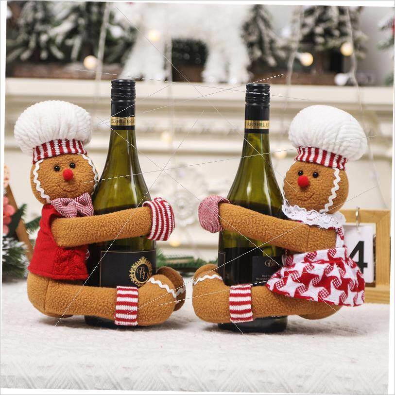 Christmas cartoon gingerbread man wine bottle holder酒瓶套