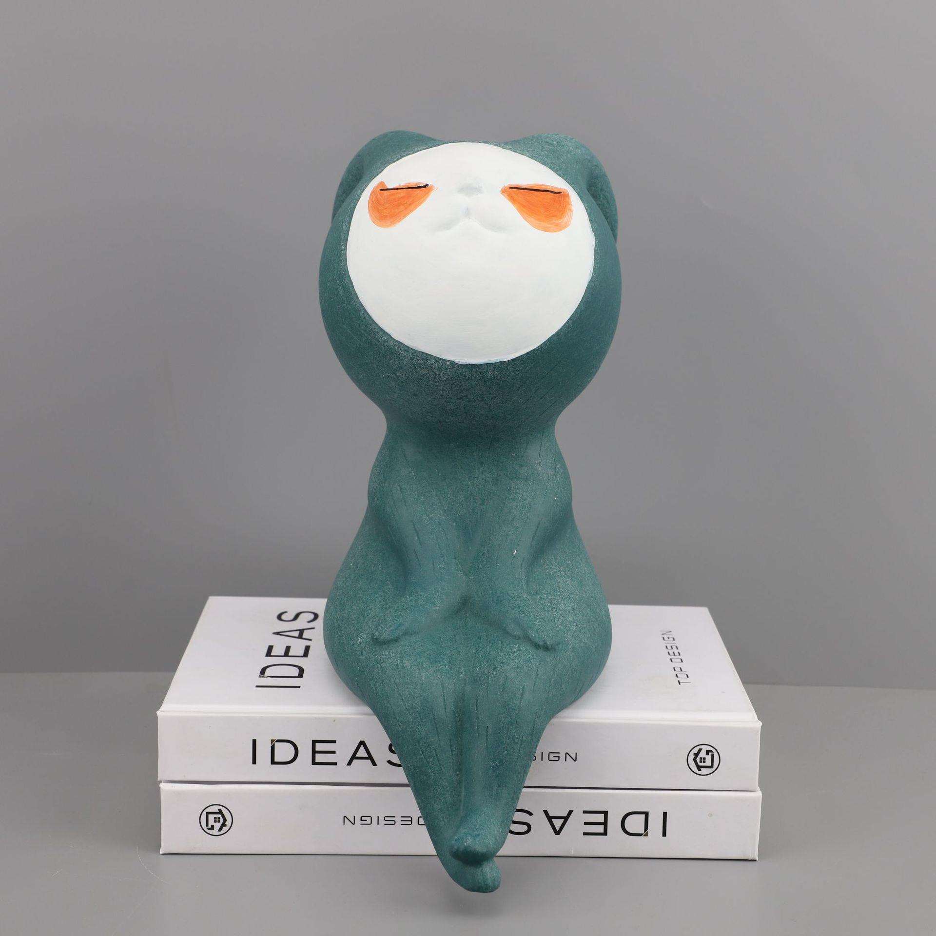 现代简约创意卡通小糖宝雕塑树脂样板房书房家居玄关软装饰品摆件