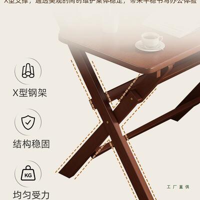 可折叠书桌TME学习桌女生室电桌小户免型家用安卧装脑出租屋床边