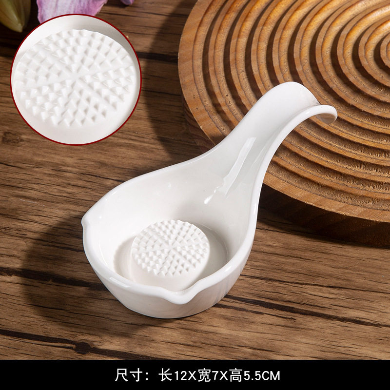 手动姜撞奶蒜泥生姜研磨器斜面多功能食物全瓷蒜汁菜肉泥陶瓷工具