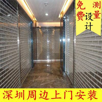 深圳PC胶质透视专卖店水晶门20104不锈钢卷闸门电动水晶卷帘门