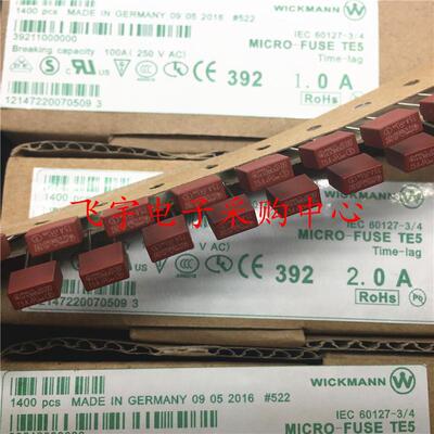 392 方形TE5方块保险丝250V T1A T2A T3.15A T5A T6.3A（100只）