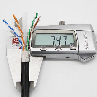 CAT6UTP加阻水带过flcuk纯铜千兆超六类室外非屏蔽聚酯膜防水网线