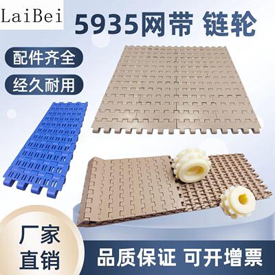 5935平板网带链节距19.05圆孔输送带大圆孔长孔网带配套链轮