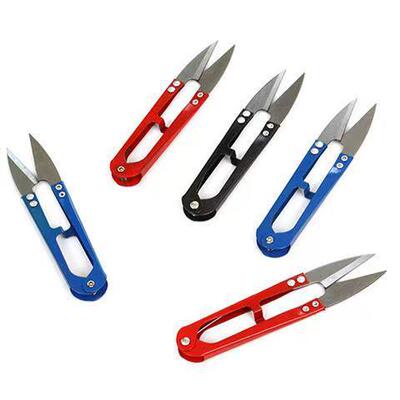 Home-use small scissors for trimming thread ends, U-shaped s