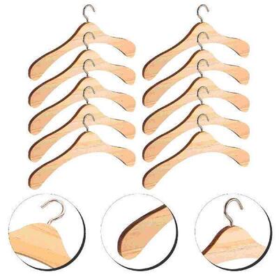 20 Pcs Dolls Kids Toys BJD Hanger Wooden Mini Hangers for