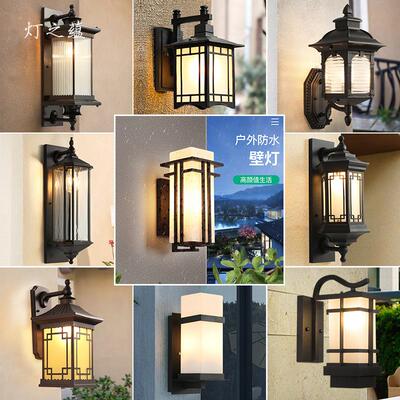 新中式户壁灯代简约室外外壁灯防水庭院灯走廊JY2441过道阳台台现