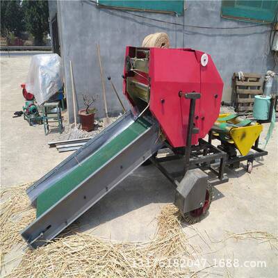 9DB-55秸秆打包机家用全自动打捆包膜一体机皮带款秸秆青储包膜机