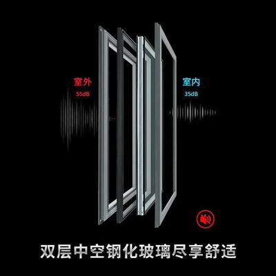 98系落列双开断桥铝合金内地窗封阳台遮阳98(1.8)-大玻别墅自建璃