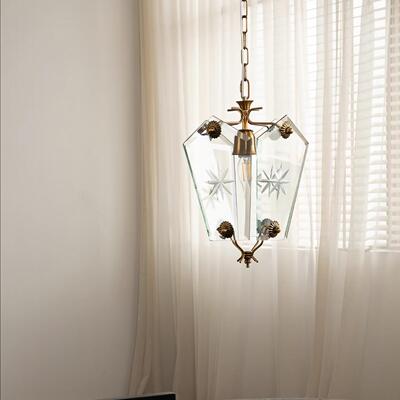 法式古风创卧意雪花间玻璃室吊灯美式复古走中廊Lighting衣帽阳台