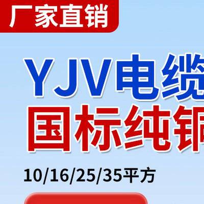 国标YJV铜芯电缆线2 3 4 5芯 10 16 25 35平方户外工程三相四电线