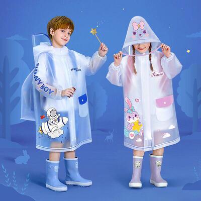 英国NextRoad儿童雨衣男女孩小学生上学专用2024新款雨披带书包位