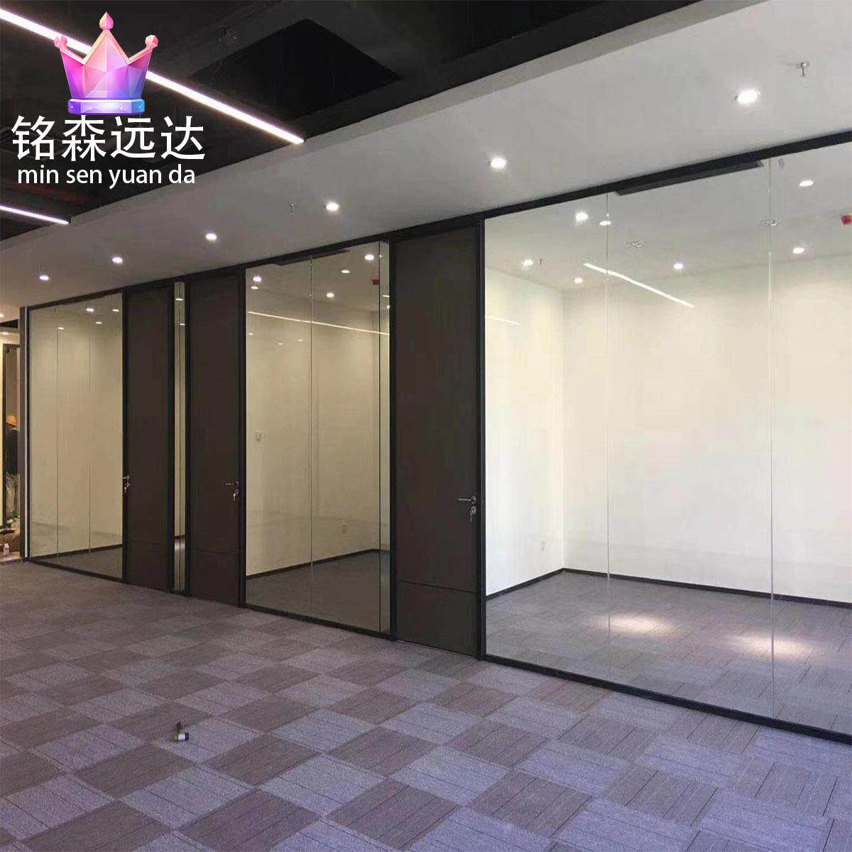 90款全景玻璃隔断写字楼办公室医院学校高隔断墙价格优惠09屏风