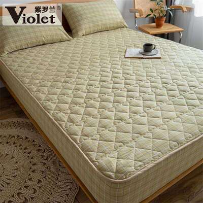 xytF767THM7全棉水洗大豆纤维床夹棉笠纯保棉床棉罩席梦思夹棉床