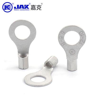 RNB5.-8圆耳形裸线端头紫铜冷压接线端子M58螺接口铜线OCP铜鼻接