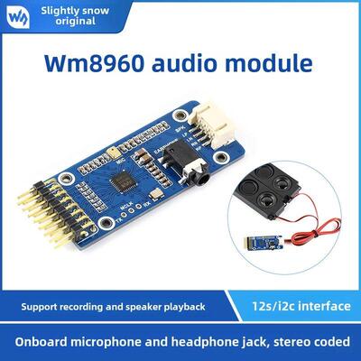 微雪 WM8960音频编解码模块 立体声播放 录音 I2C接口 支持STM32