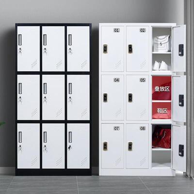 彩色衣柜员储物宿舍铁皮柜健工身房感应锁存包柜柜浴室见详情换衣