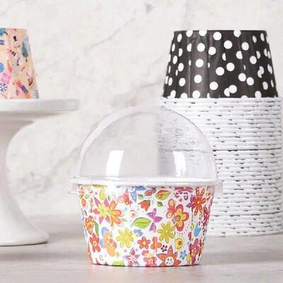 100Pcs Muffins Medium Cups Paper Cupcake Wrappers Baking