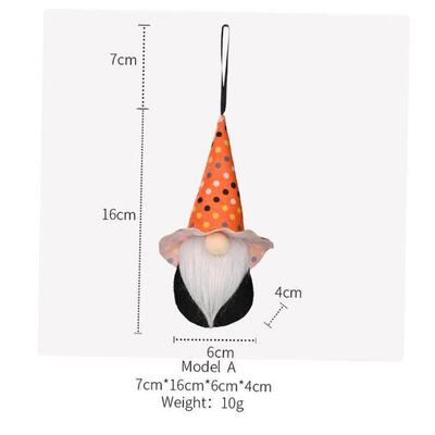 Halloween Rudolph Faceless Doll Pumpkin Bat Dwarf Doll Home