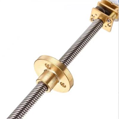 T5快速螺纹N20减速电机160MM长丝杠不锈钢带法兰 多款转速现货