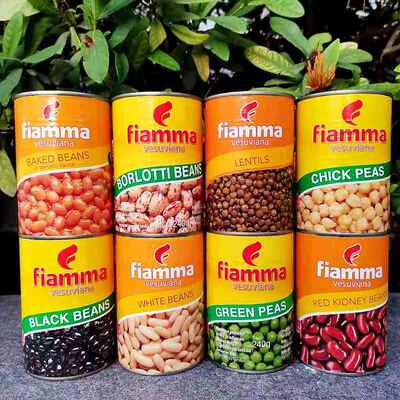 400g意大利火山牌鹰嘴豆营养速食豆罐头Italy Fiamma CannedBeans