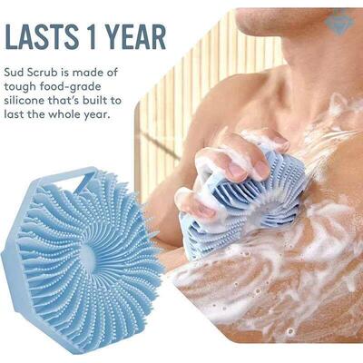 Sud Silicone Body Scrub Shower Bath Brush More Hygienic Lath