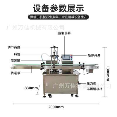 全自蜜动伺服齿轮泵单头调灌装乳机蜂化妆品液膏体可WJGZJ080定量