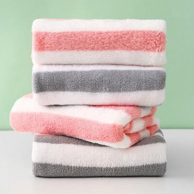 New Eco-friendly High-density Coral Fleece Towel Set, Soft a