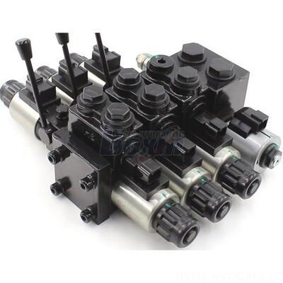 DCV58多路换向阀60L/min 3联电液手动350bar G1/2 OEM工