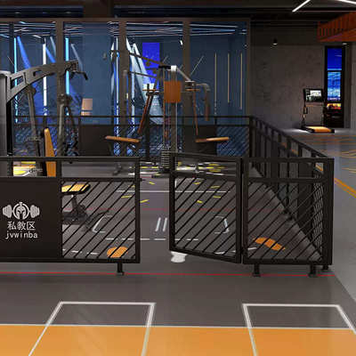 健身房私教区简约现代围栏过道护栏餐厅酒吧矮隔断卡座铁艺屏风