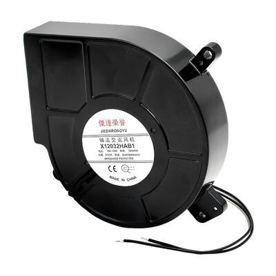 12厘米12032交流220滚珠涡轮风扇12CM工业小形气模炉具散热鼓风机