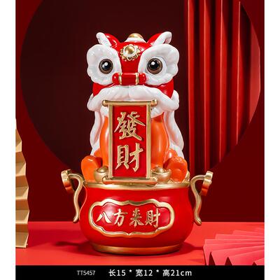高档国民潮流文化创意礼品，醒狮饰品，客厅吉办公品桌面迁饰，舞