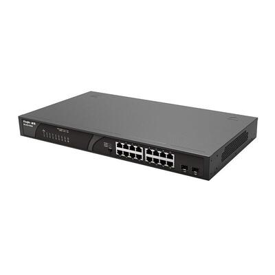 锐捷（Ruijie）16口千兆交换机非网管RG-ES118GS 安交换机 黑色