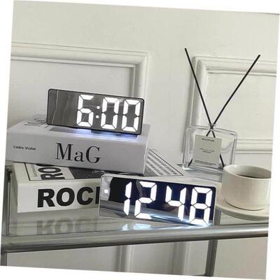 Smart LED Clock Bedside Digital Alarm Clocks Desktop Table E