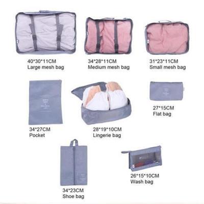 8/6 pieces Set Travel Organizer Storage Bags Suitcase
