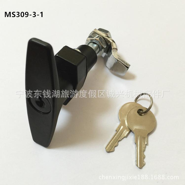 MS309-3-1机械电柜门锁开关柜执手锁T型锁空气净化器环保设备门锁