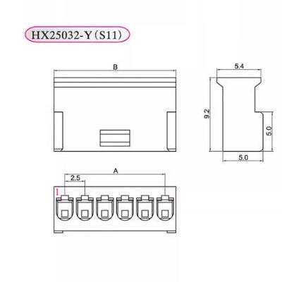 红星接插件S11-2Y 3Y 4Y 5Y 6/7/8/9/10Y 胶壳 HX25032-2Y
