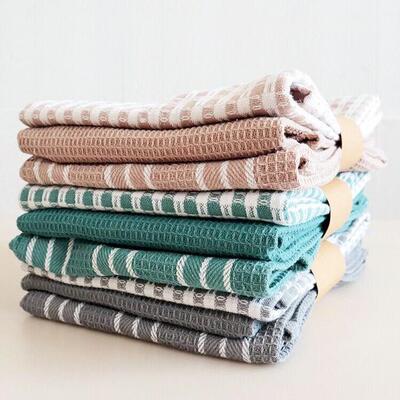 3 pack Cotton KitchenTowels washcloth茶餐巾厨房毛巾抹布吸水