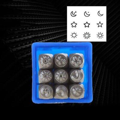 9Pcs Sun and Star Metal Set 3MM (1/8”) for Jewelry Making