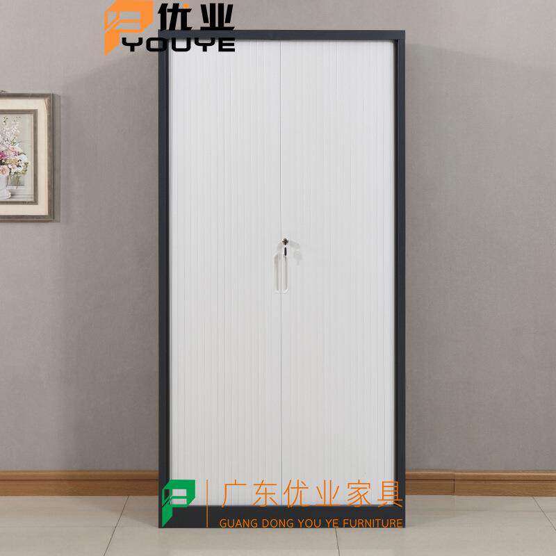 简约文件柜钢制卷帘门柜铁皮柜文件柜收缩单节柜推拉门柜厂家供应