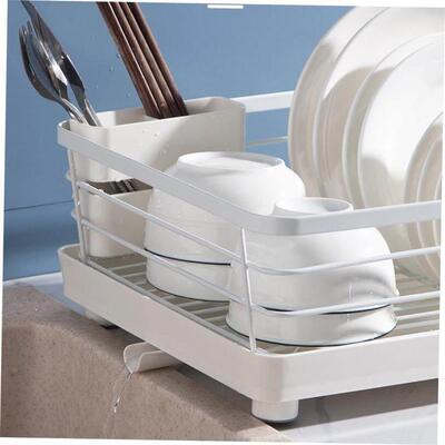 Stainless steel dish drying rack storage kitchen cup holder