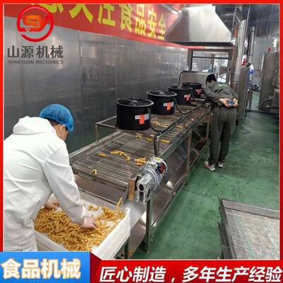 全自动小酥肉油炸设备 浸入式肉条裹浆油炸机 猪肉条挂糊机