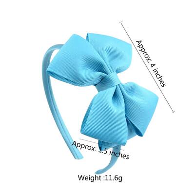 1Piece Solid colors Cute Bowknot Hair Band For Ba Girls