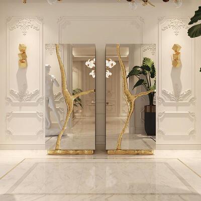 BOCADOLOBO意式轻奢裂纹酒柜创意设计师款餐边柜高级艺术感储物柜