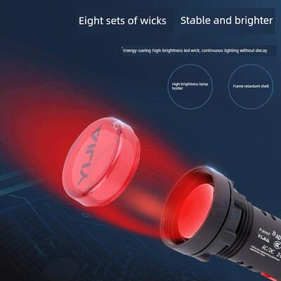 一佳指示灯AD16-22DS12V24V220V380VLED工作电源信号灯22mm孔径