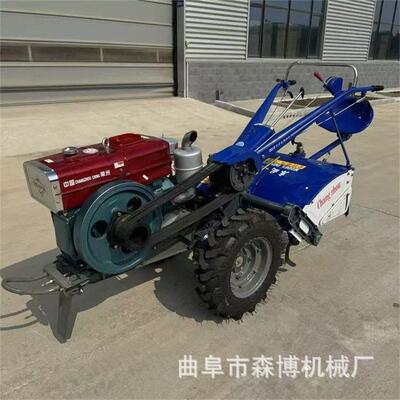 AUG手扶拖拉机151底盘旋水打浆犁耕机农用开田沟起垄手扶耙拖拉机
