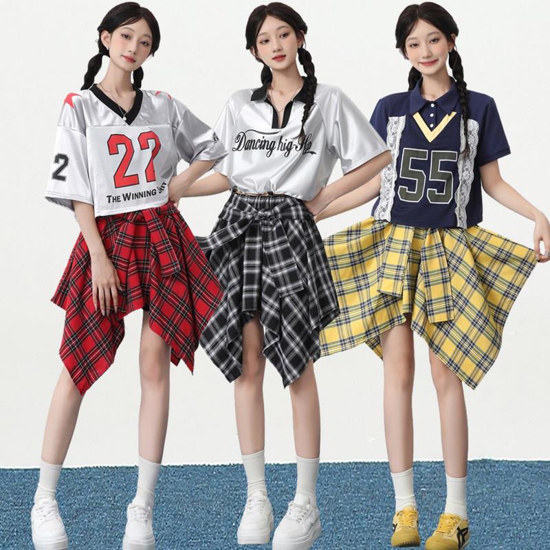 学生运动会啦啦操舞蹈服啦啦队团体演出套装健美操舞台表演服装女
