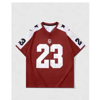 Men's Number 23 Print Short Sleeve Tee Jersey Tee Loose
